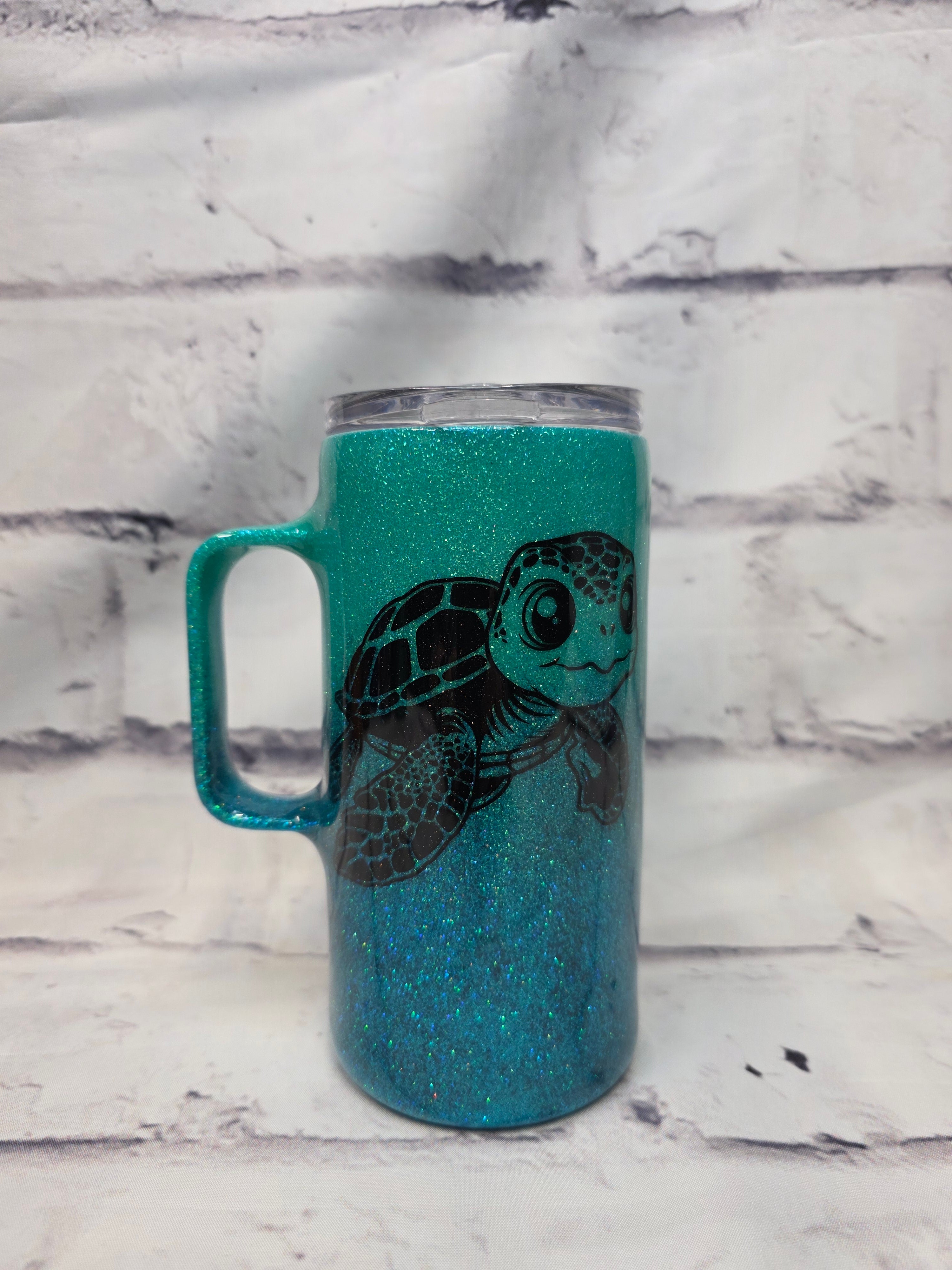 Cute Turtle- Epoxy 16 oz Handle – S & P Designs